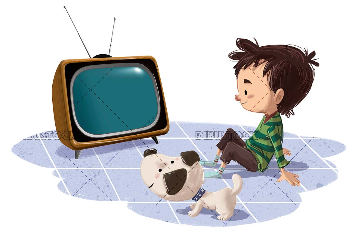 Dibujos De Niños Viendo La Tele ️ Mentalidad Humana